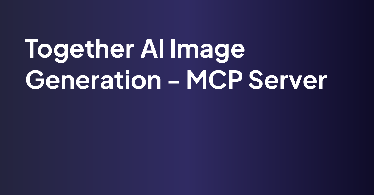 Together AI Image Generation - MCP Server
